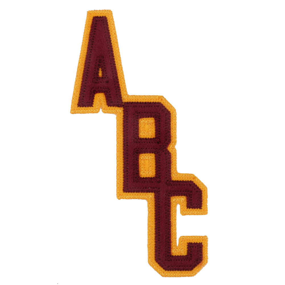 Made in USA varsity jacket lettering and letterman jacket patches