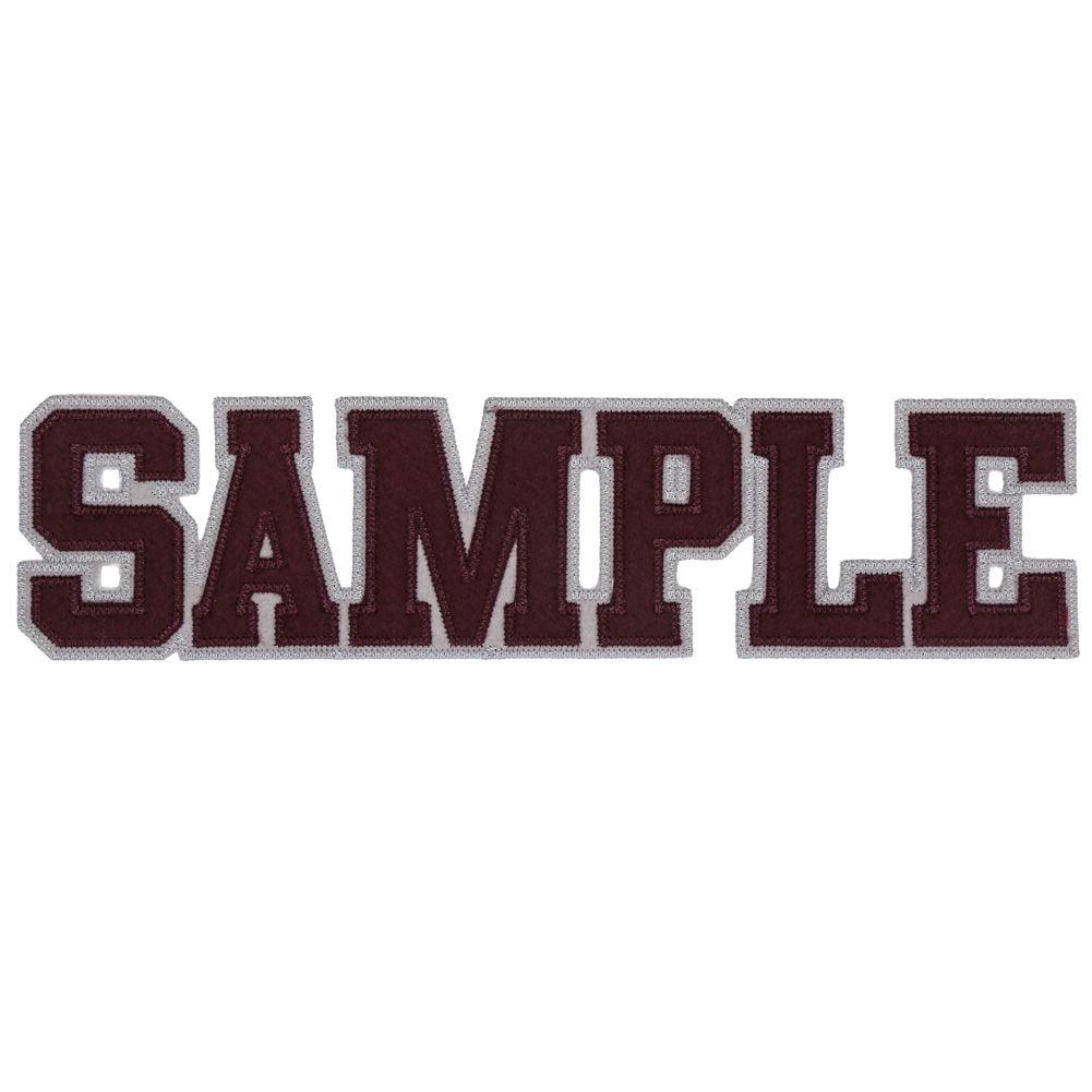 Made in USA varsity jacket lettering and letterman jacket patches